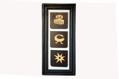 Vintage Hand carved African Ghana Adinkra Symbols Decorative Wall Frame ...