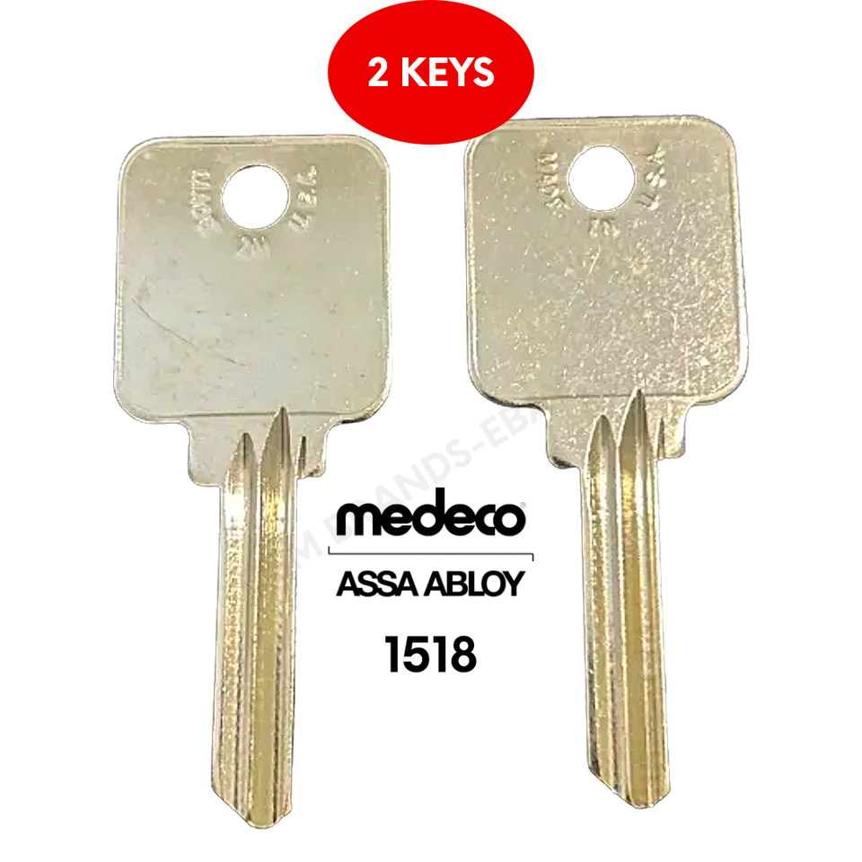 TWO (2) KEY BLANKS FIT MEDECO LOCKS #1518 LEVEL 3 5-PIN | eBay