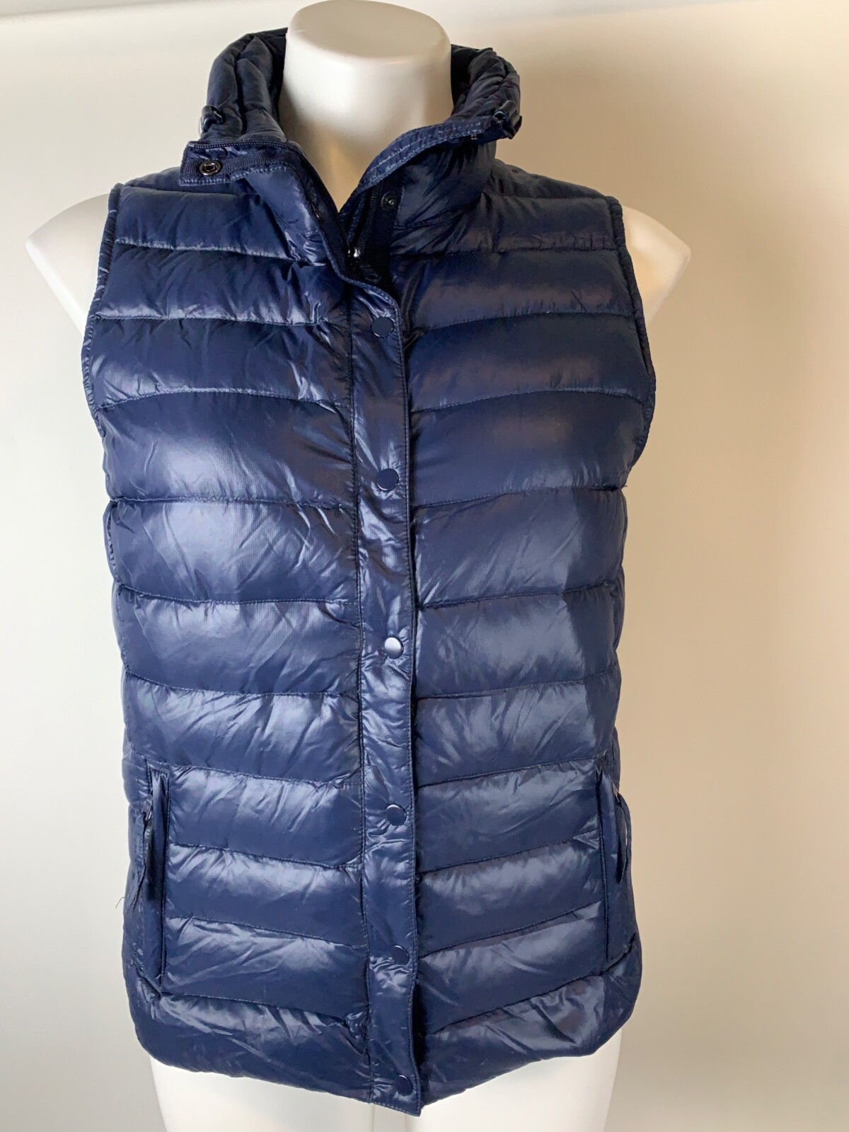 Gap Navy Blue Down Puff Puffer Lightweight Vest Small - Gem