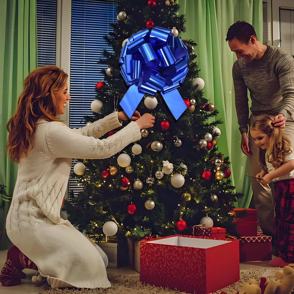 18-Inch Giant Blue Gift Bow for Car Huge Car Bow for Presents ...