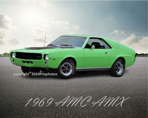 1969 AMC AMX Classic Collectors Ultra-Premium Custom Photo 8" x 10" New ...