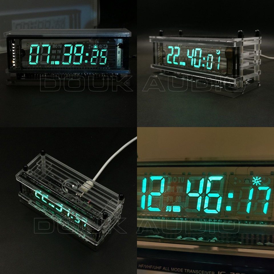 Vintage VFD Tube Clock USB Desktop Decor Clock RGB LED Clock Ref Nixie ...