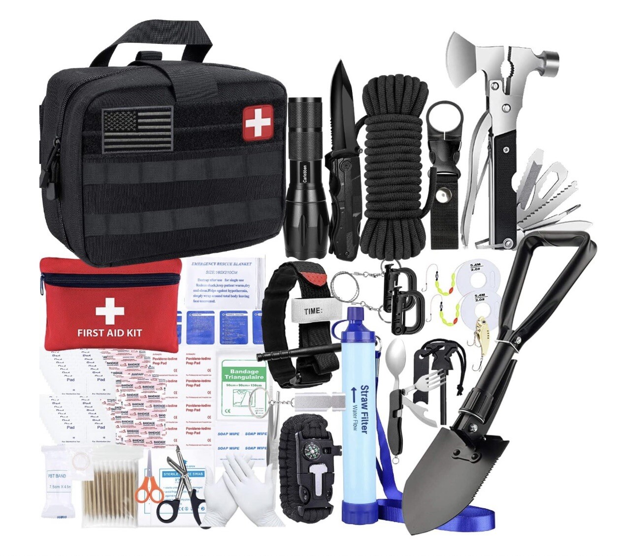 Emergency Survival Kit First Aid Bug out bag Prepper Mole Outdoor ...