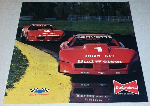1984 Budweiser Corvette Trans Am Racing Poster David Hobbs Willy T ...