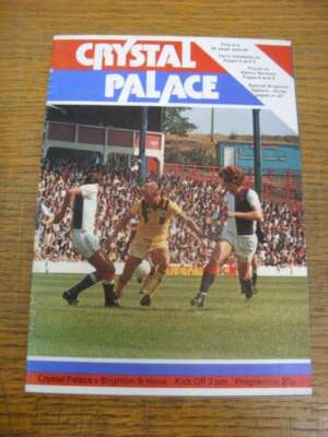 18/03/1978 Crystal Palace v Brighton And Hove Albion (Team Changes ...