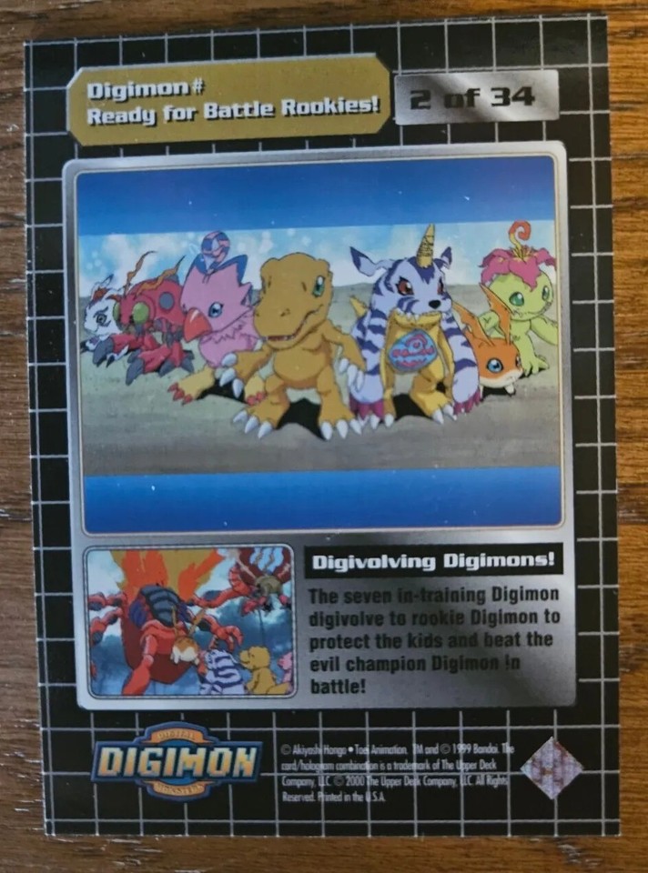 READY FOR BATTLE ROOKIES DIGIMON UPPER Deck 2 of 34 | eBay