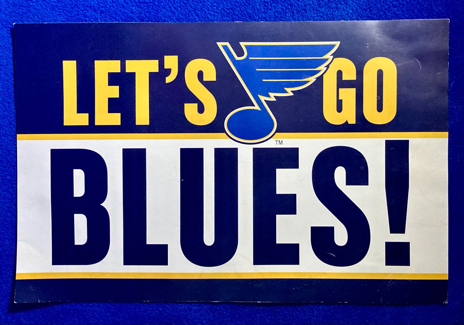 2014 'LET'S GO BLUES' Newspaper Box Placard St. Louis Hockey / McDonald ...