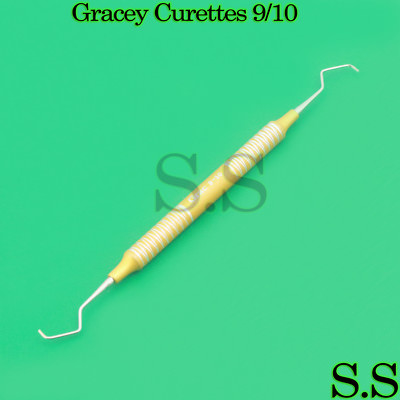Gracey Curettes 9/10 Periodontal Dental Scalers Color Handle Yellow | eBay