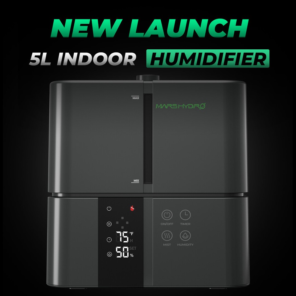 Mars Hydro 5L Ultrasonic Cool Mist Humidifier Air Humidifier for Plants ...