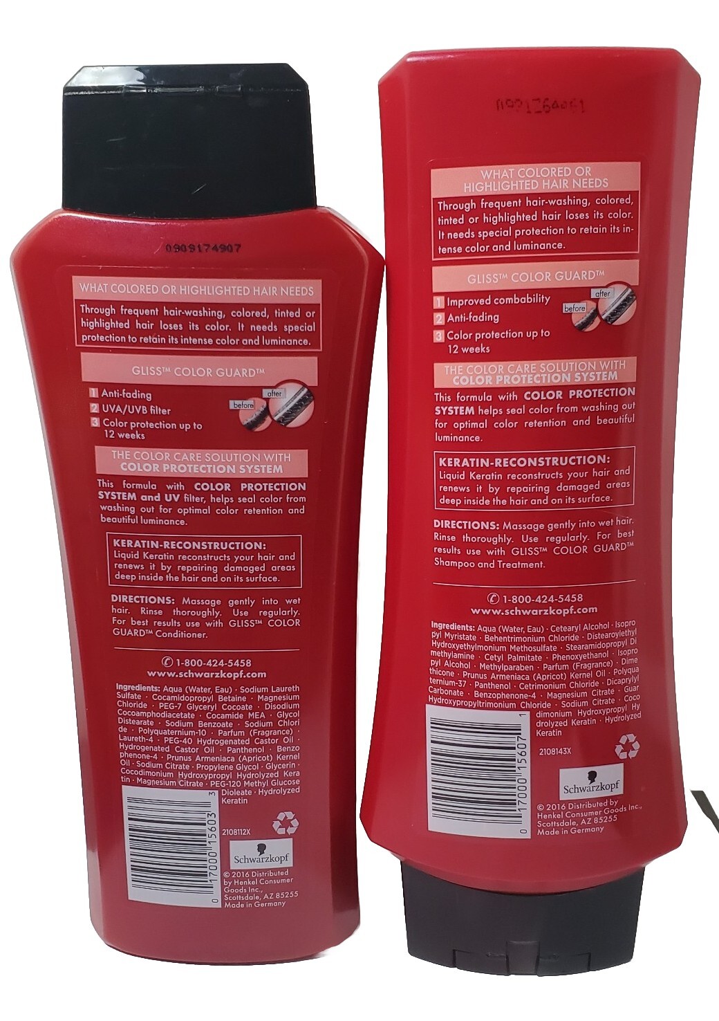 Schwarzkopf Gliss Hair Repair Liquid Keratin Color Guard Shampoo ...