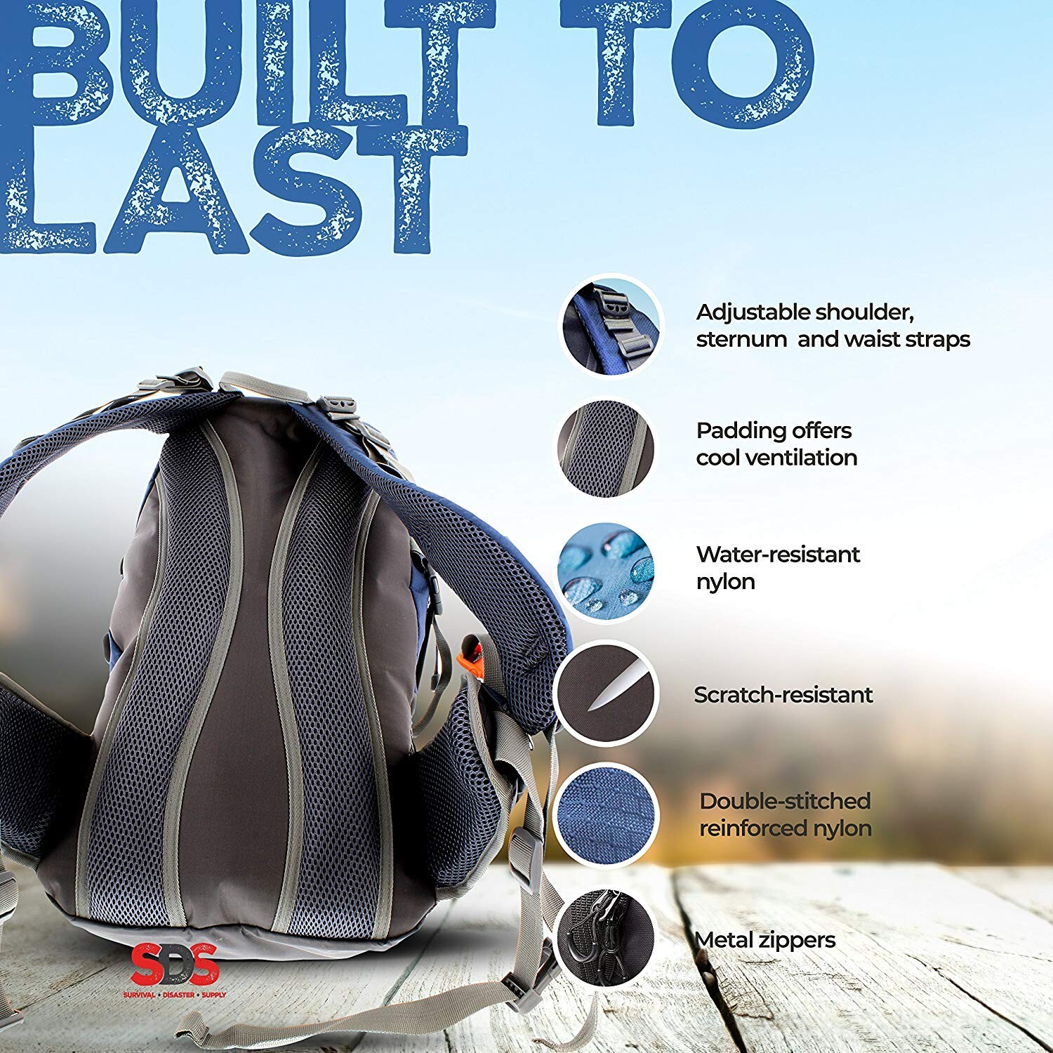 Bug Out Bag Survival Kit Emergency Backpack Prepper Supplies First Aid ...