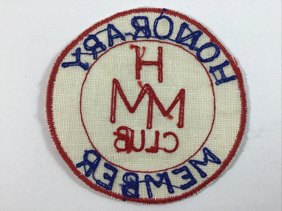 Honorary Member H MM Club Embroidered Patch 4 1/4" | eBay