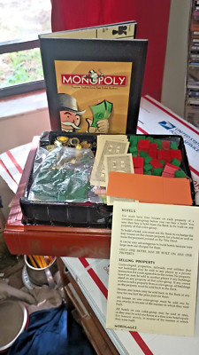 Monopoly Vintage Game Collection Wooden Library Book Shelf Wood Box ...