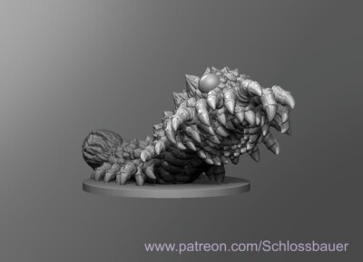 Worm Elemental Demon Monster Manual 28mm Scale DND D&D Tabletop ...