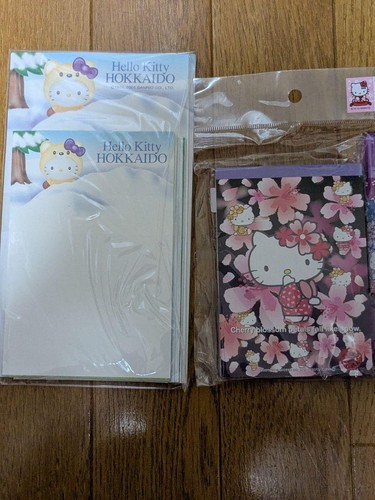Sanrio Hello Kitty Notepad Cherry Blossom Ballpoint Pen Hokkaido Local Letter | eBay