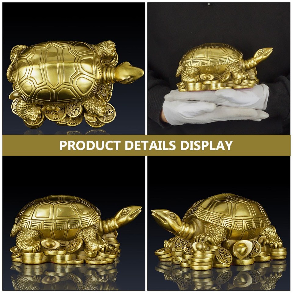 1Pc Decorative Tortoise Statue Classical Brassware Handicraft Adornment ...