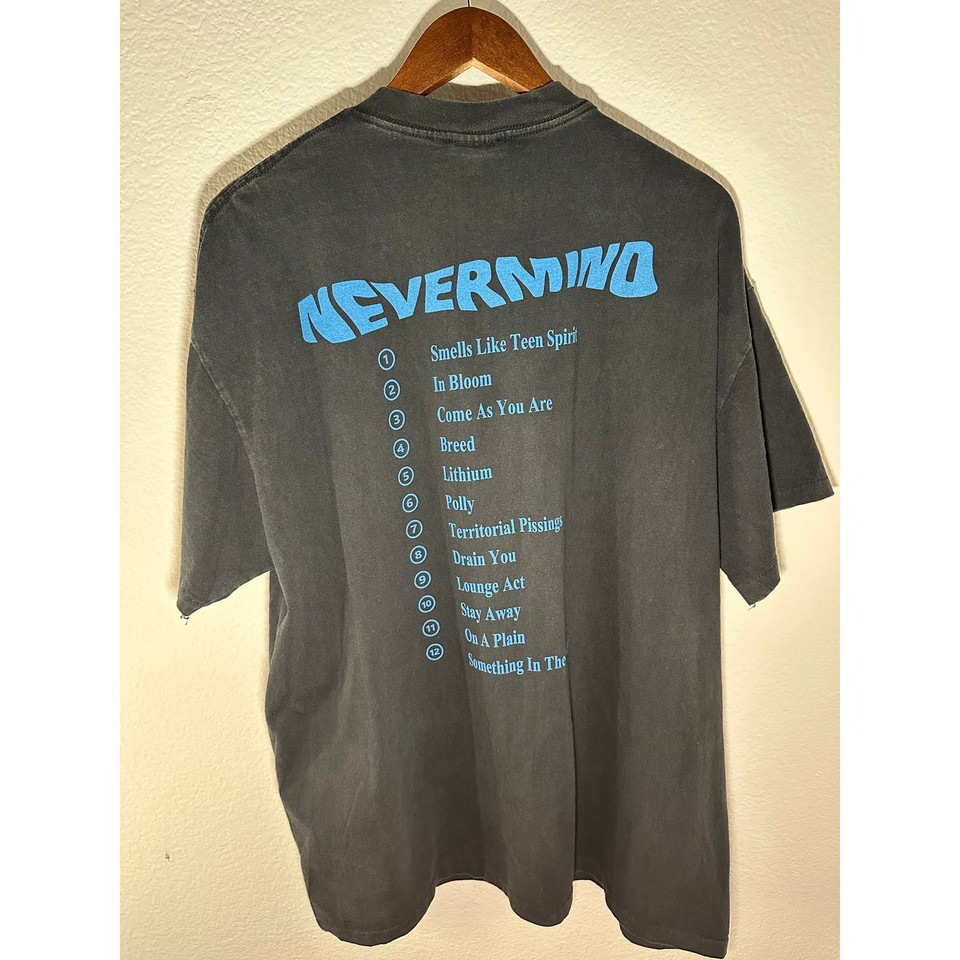 Nirvana "Nevermind" Vintage Reprint Single Stitch T-shirt Giant Tag | eBay