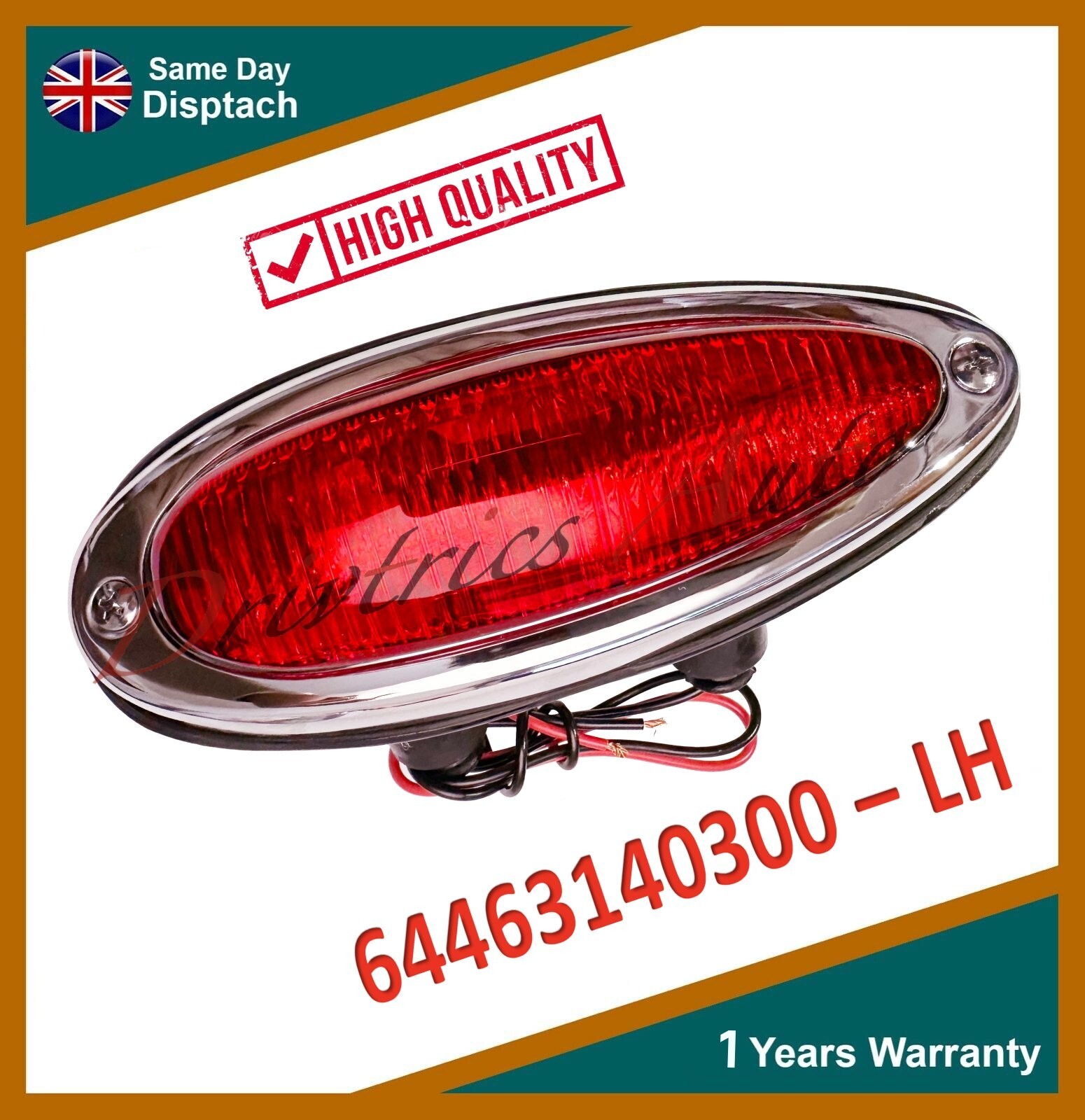 FOR Porsche 356 A/ B/ C2, Rear Back Lights Rear Lights Left+Right Rear ...