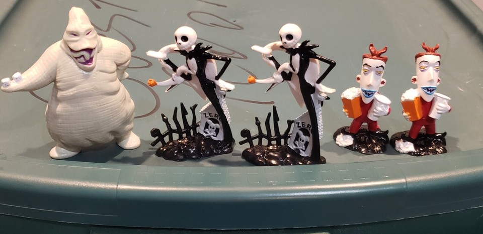 1993 Nightmare Before Christmas Jack & Zero(2),Oogie Boogie, Lock(2 ...
