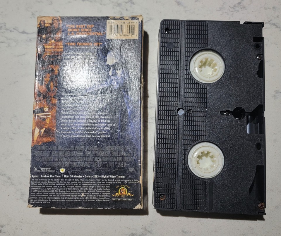 DARK BLUE VHS KURT RUSSELL VIDEO CASSETTE TAPE MGM VIDEO DOBLEY ...