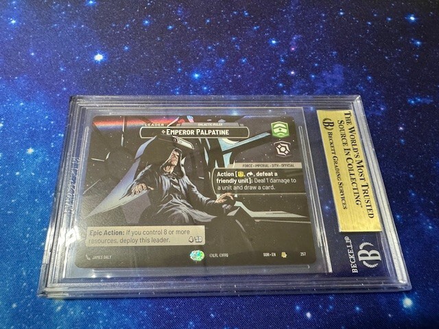 Star Wars unlimited showcase Emperor Palpatine Graded Beckett 9.5 Gold ...