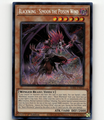 Yugioh Blackwing - Simoon the Poison Wind 25th Anniv. Rarity Collection ...