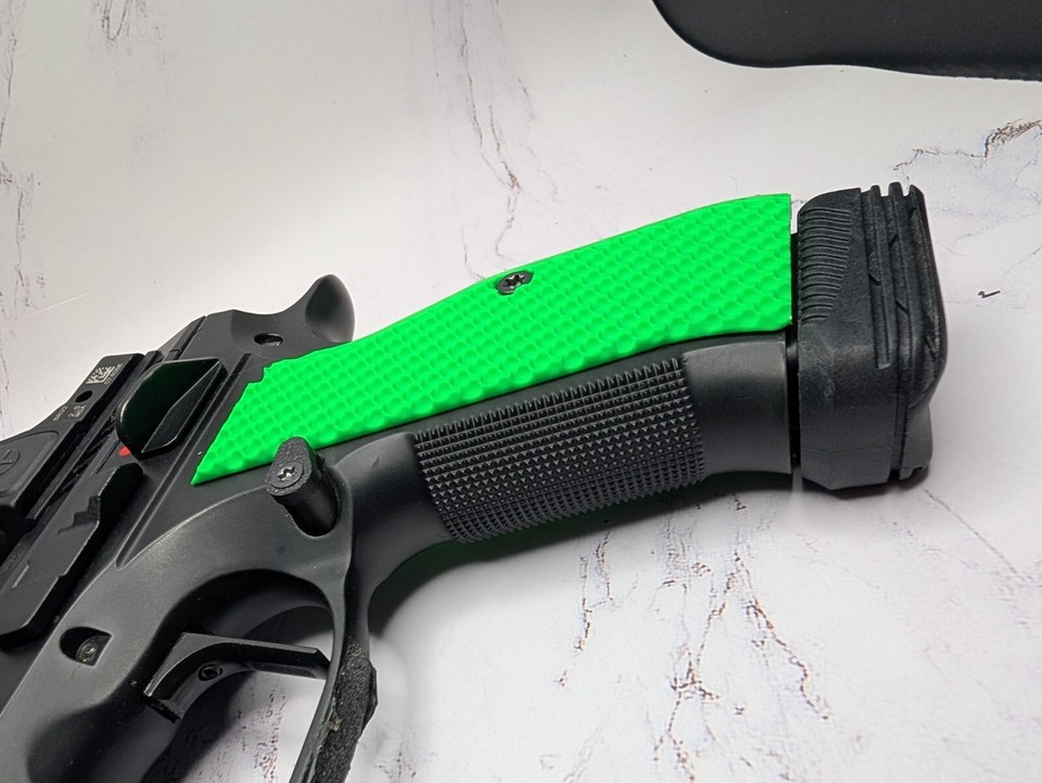 Lok Style Thin Neon Green Grips. Fits CZ Shadow 2, SP01, 75 | eBay