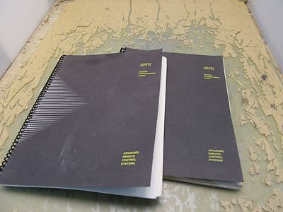 2x advanced remote control systems AMX axcess programming guides [2*F-9 ...