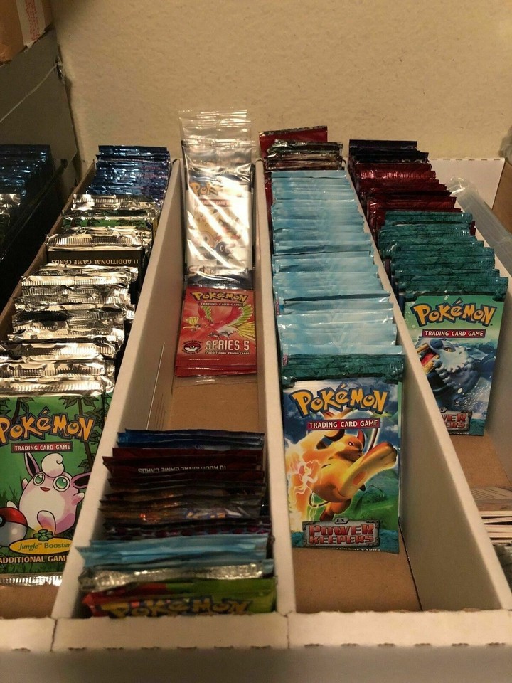 Authentic Pokemon Power Pack Box 5 Booster Packs - 1 WOTC / 1 EX/GX/V ...