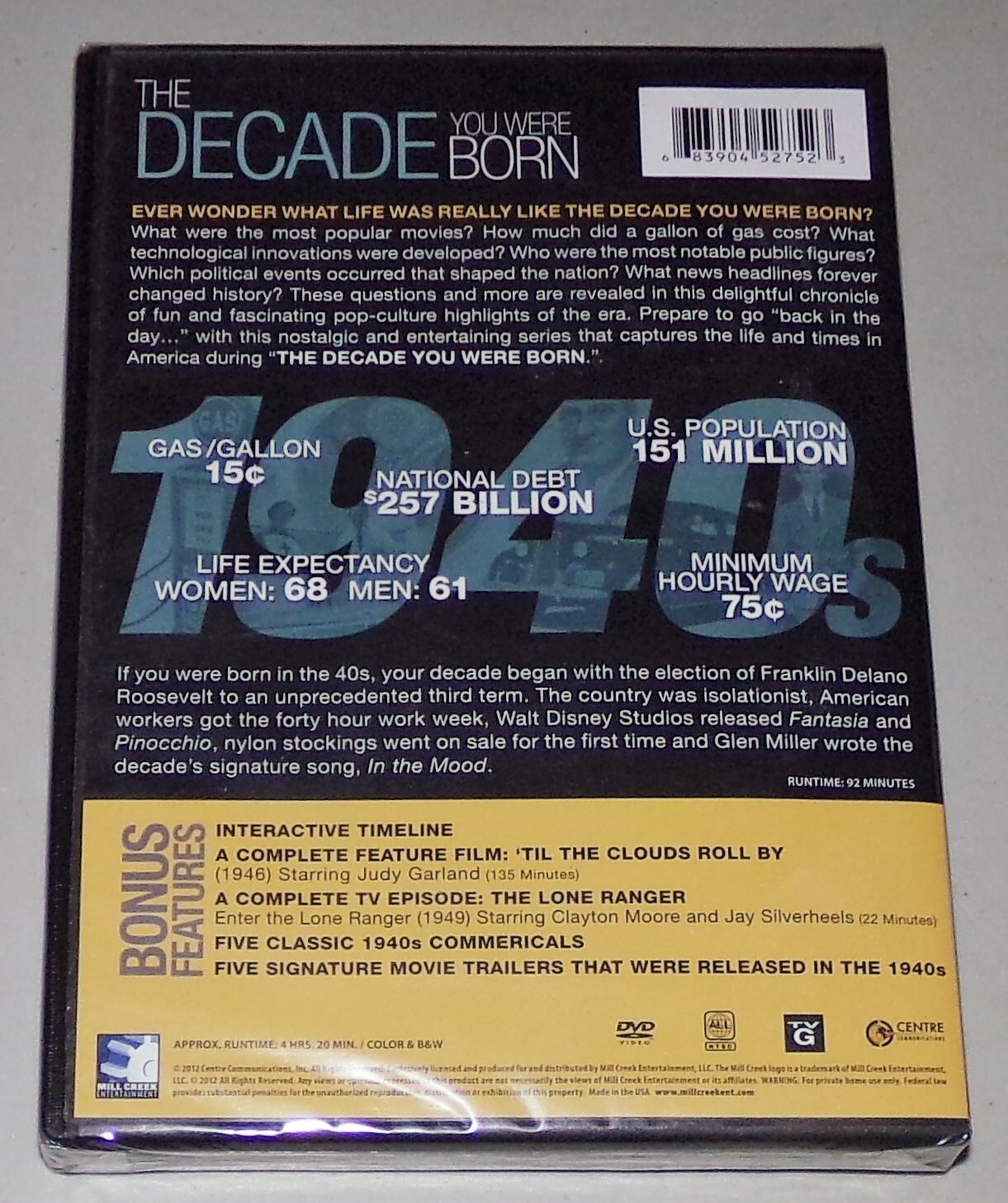 The Decade You Were Born - The 40s (DVD, 2012) A Decade of War and ...