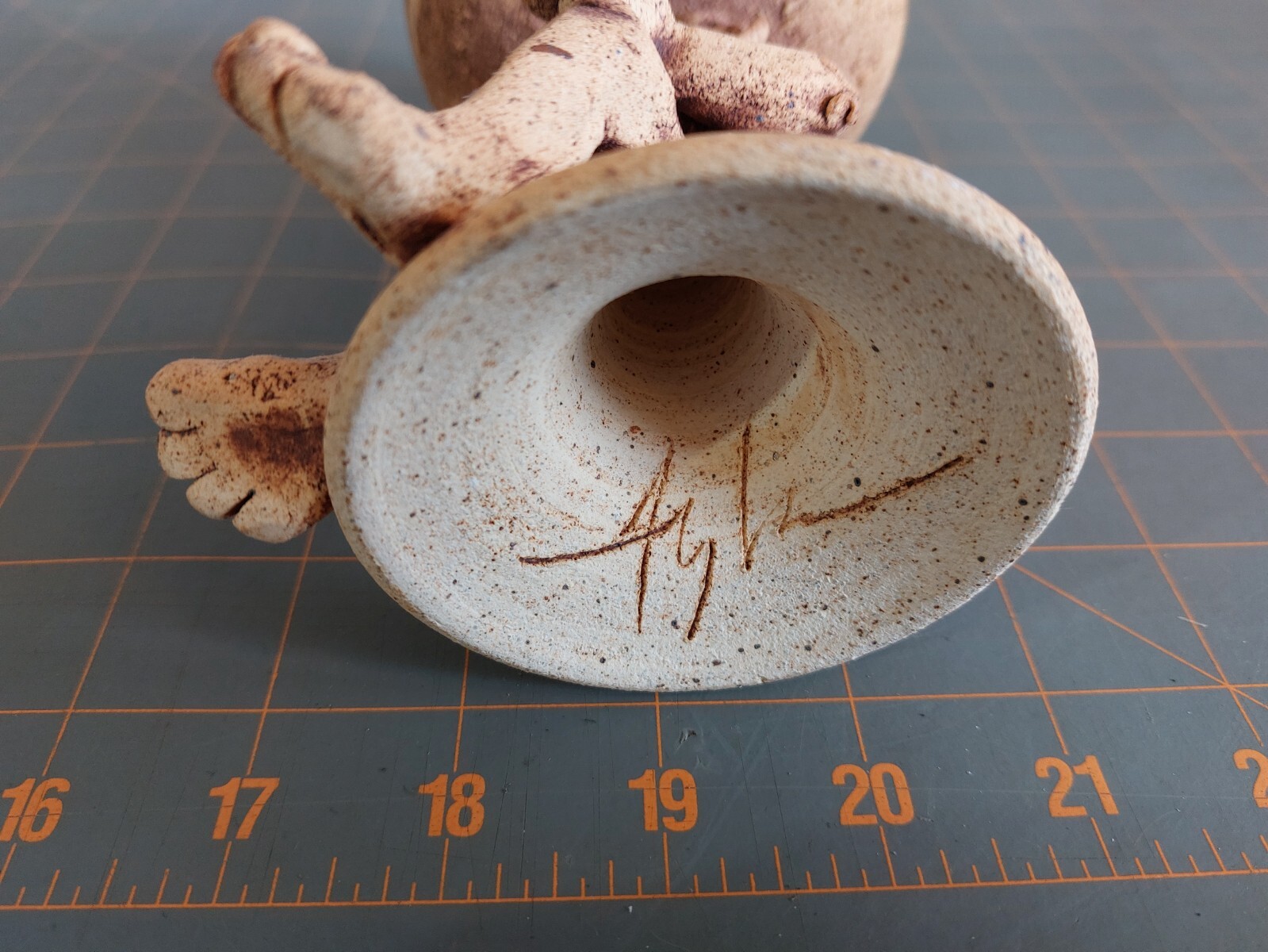 Pottery decoration Cup Chalice Troll Gremlin Face Art Weird Odd | eBay UK