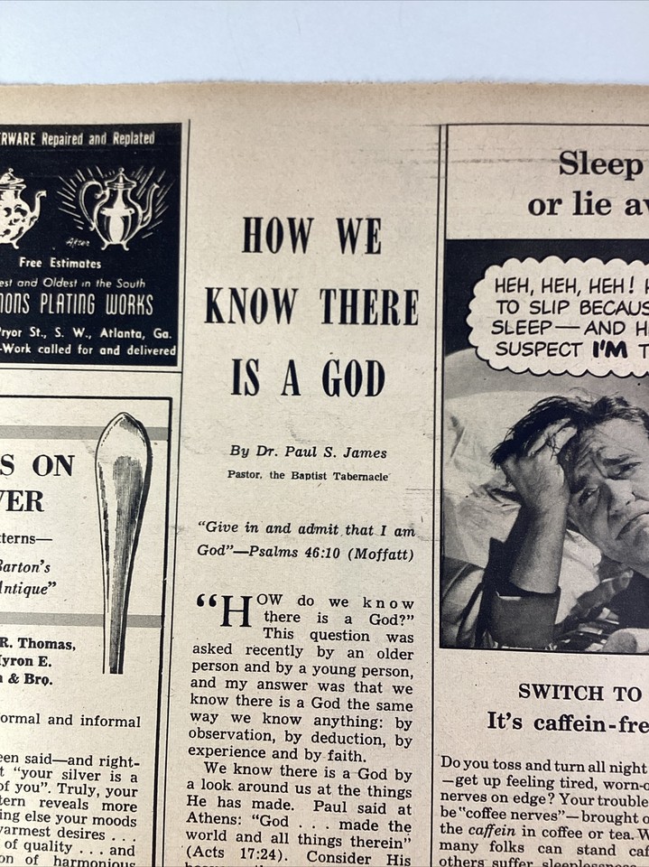 Atlanta GA Print Ad 1952 AJC Walter R. Thomas Diamond Jeweler Postum ...