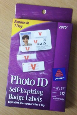 Avery 2970 Self-Expiring Badge Labels (512) Expiration Lines Appear ...