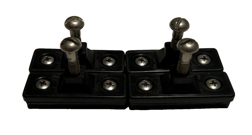 4 black nylon Slide Track Side Mounts with Screws Bimini Boat Top | eBay