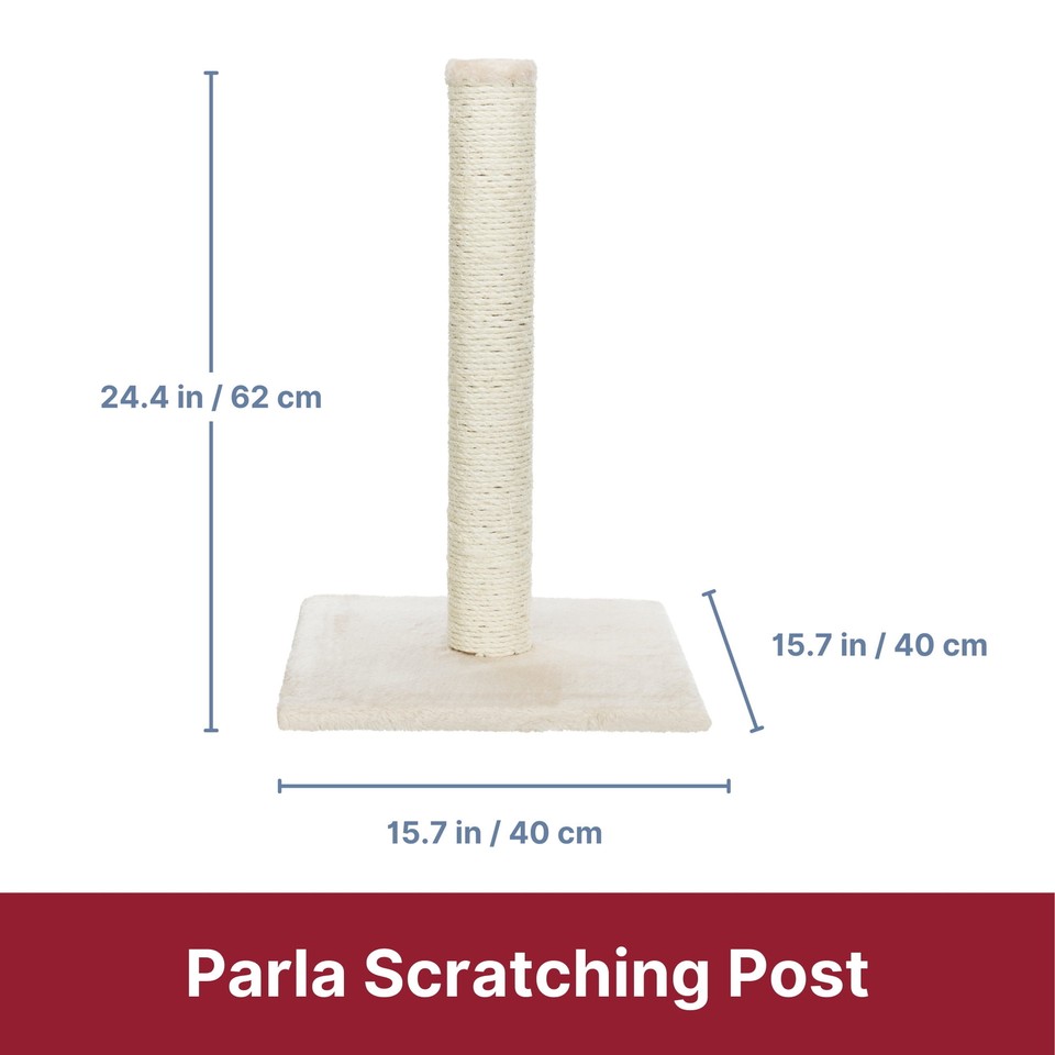 Parla Sisal 24.5" Cat Scratching Post with Plush Base, Gray | eBay