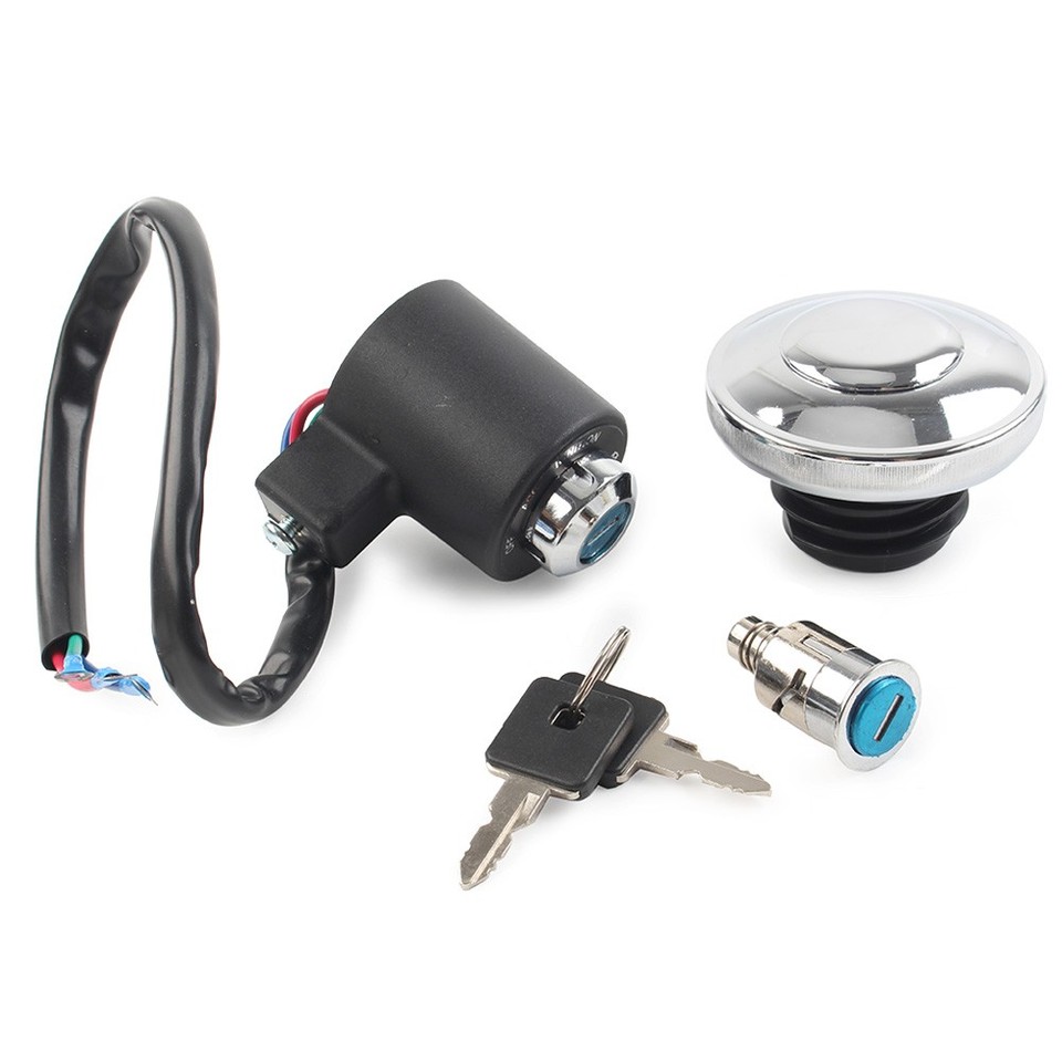 Ignition Switch Lock Gas Cap Cylinder Fit Harley Sportster 883 XL 883 ...