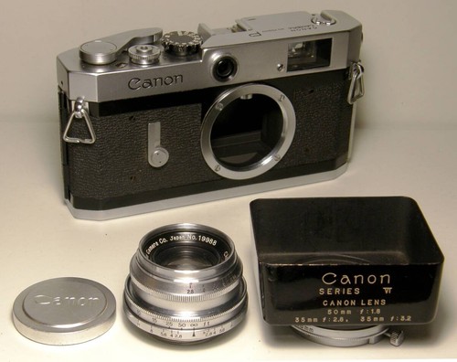 Beautiful Canon P-Type Body Populail 35Mm Silver Lens Barrel 1 2.8 ...