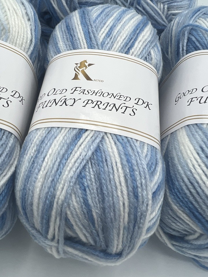 Good Old Fashioned Funky Prints Knitting Crochet Yarn Wool 5x100g Balls ...