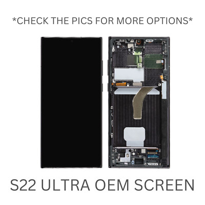 DISCOUNT Original OEM Samsung Galaxy S22 Ultra LCD Screen w/ Midframe ...