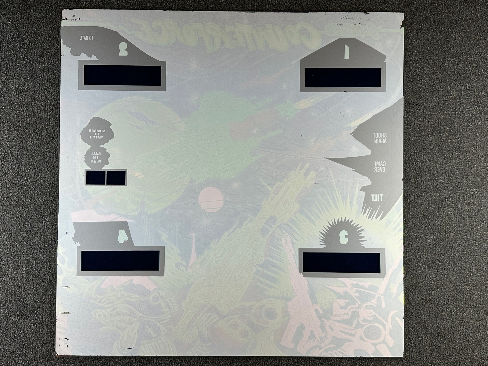 Gottlieb Counterforce Pinball Machine Game Backglass ORIGINAL NOS | eBay