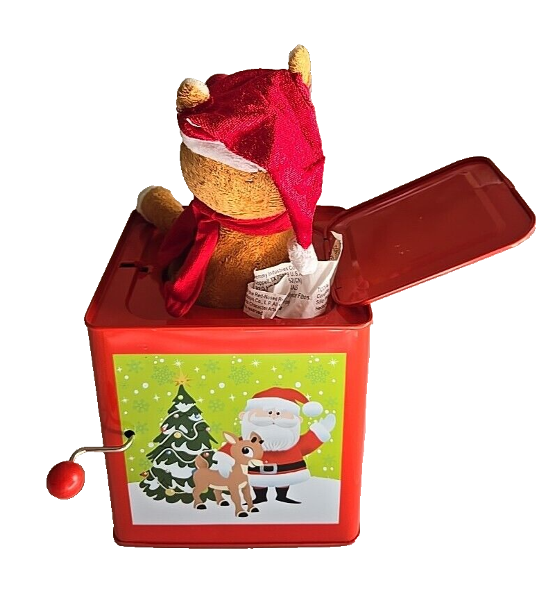 2018 Gemmy Christmas Rudolph The Red Nosed Reindeer Jack-In-The-Box Toy ...