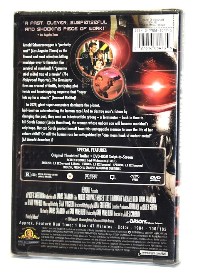 The Terminator DVD - BRAND NEW 27616854735 | eBay