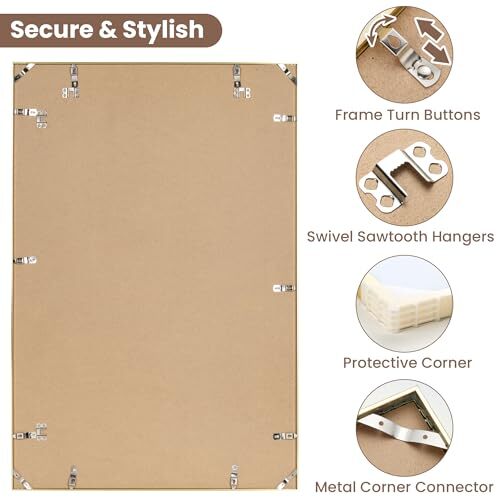 Poster Frame, Unqiue Brushed Cross-Hatch Aluminum Photo Frame with ...