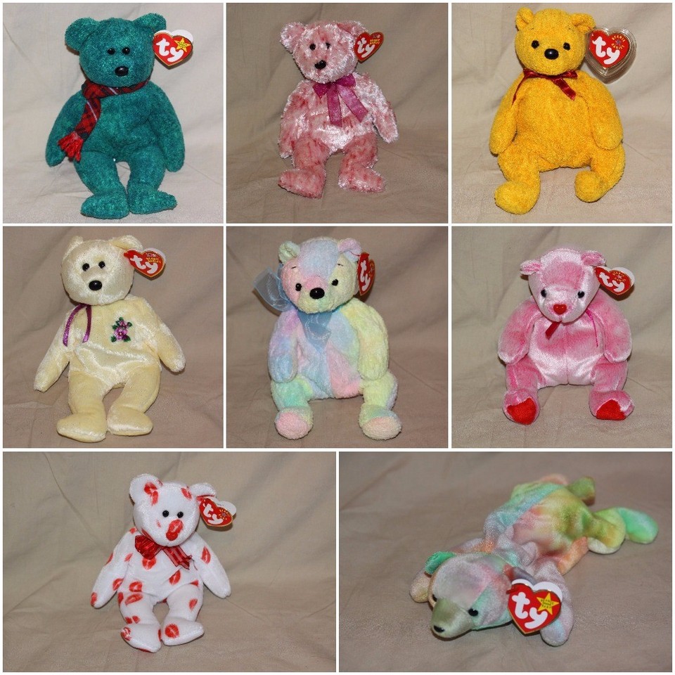 Ty Beanie Baby BABIES BEARS BEAR Stuffed Animal Plush - 100 Different U ...