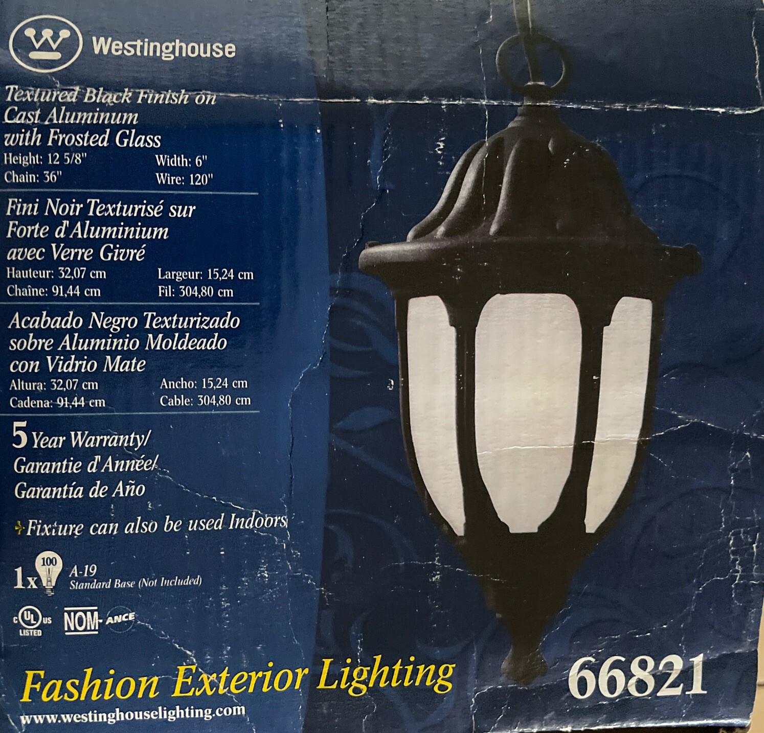 Westinghouse Fashion Lantern/Light Black Westinghouse-66821 | eBay