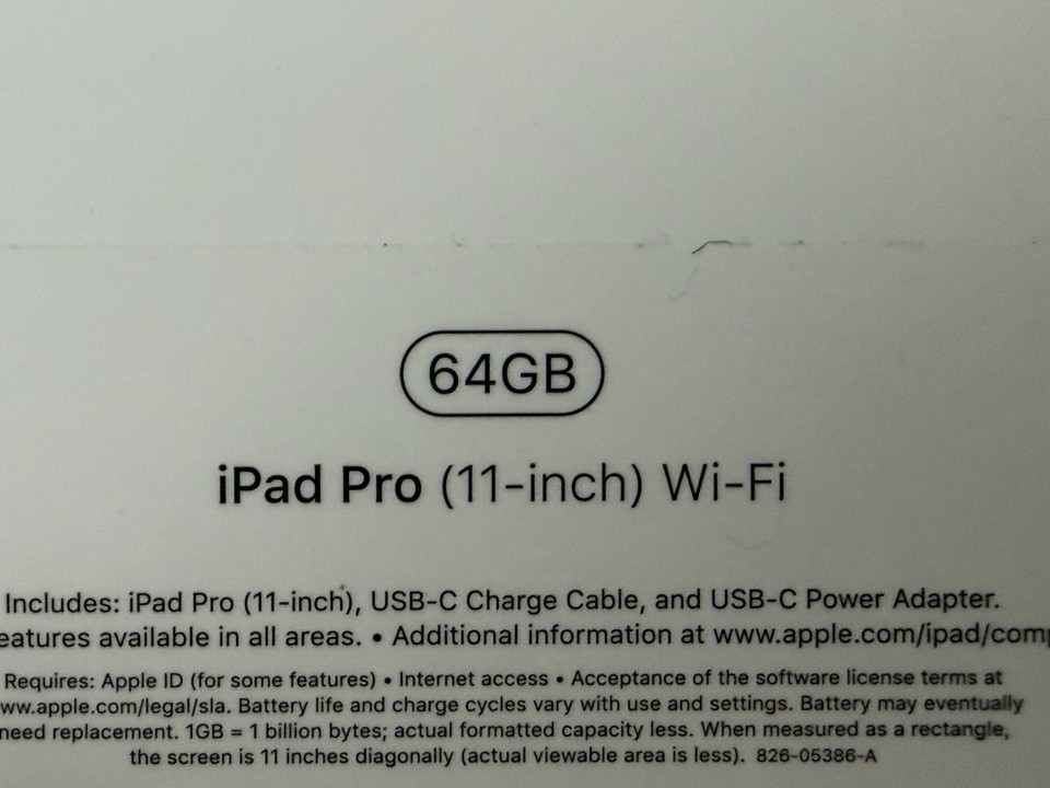 Apple iPad Pro 11-inch Tablet 1st Gen Model A1980 64 GB, Wi-Fi includes ...