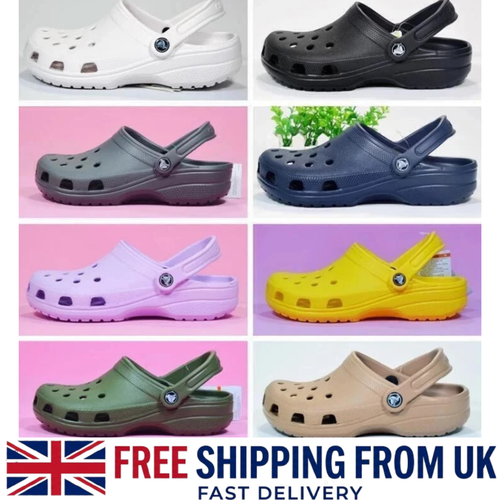 UK Crocs Classic Sandal Clogs Lightweight Beach Slip Shoes Slipper Size ...