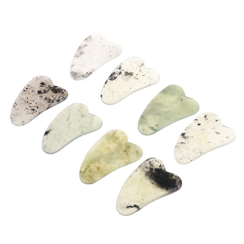 Natural Jade Gua Sha Scraper Face Massage Guasha Plate Spa Body ...