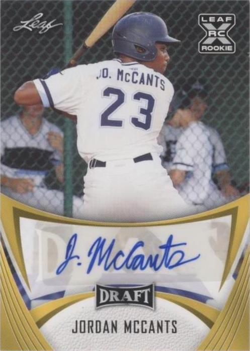 2021 Leaf Draft - Base Autographs Jordan McCants #BA-JM2 Gold (AU, RC ...