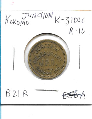 Kokomo, Indiana Trade Token JUNCTION RESTAURANT 5¢ | eBay